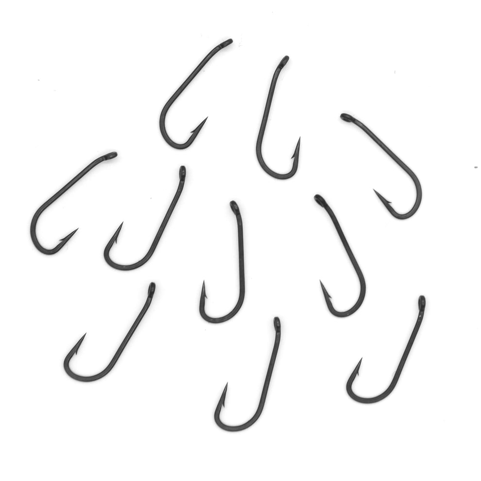 Long Shank Micro Barbed Fishing Hooks Pack of 10